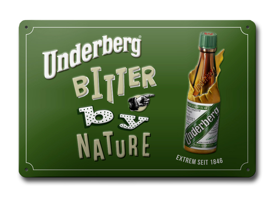 Underberg metal sign “Bitter” - Underberg English